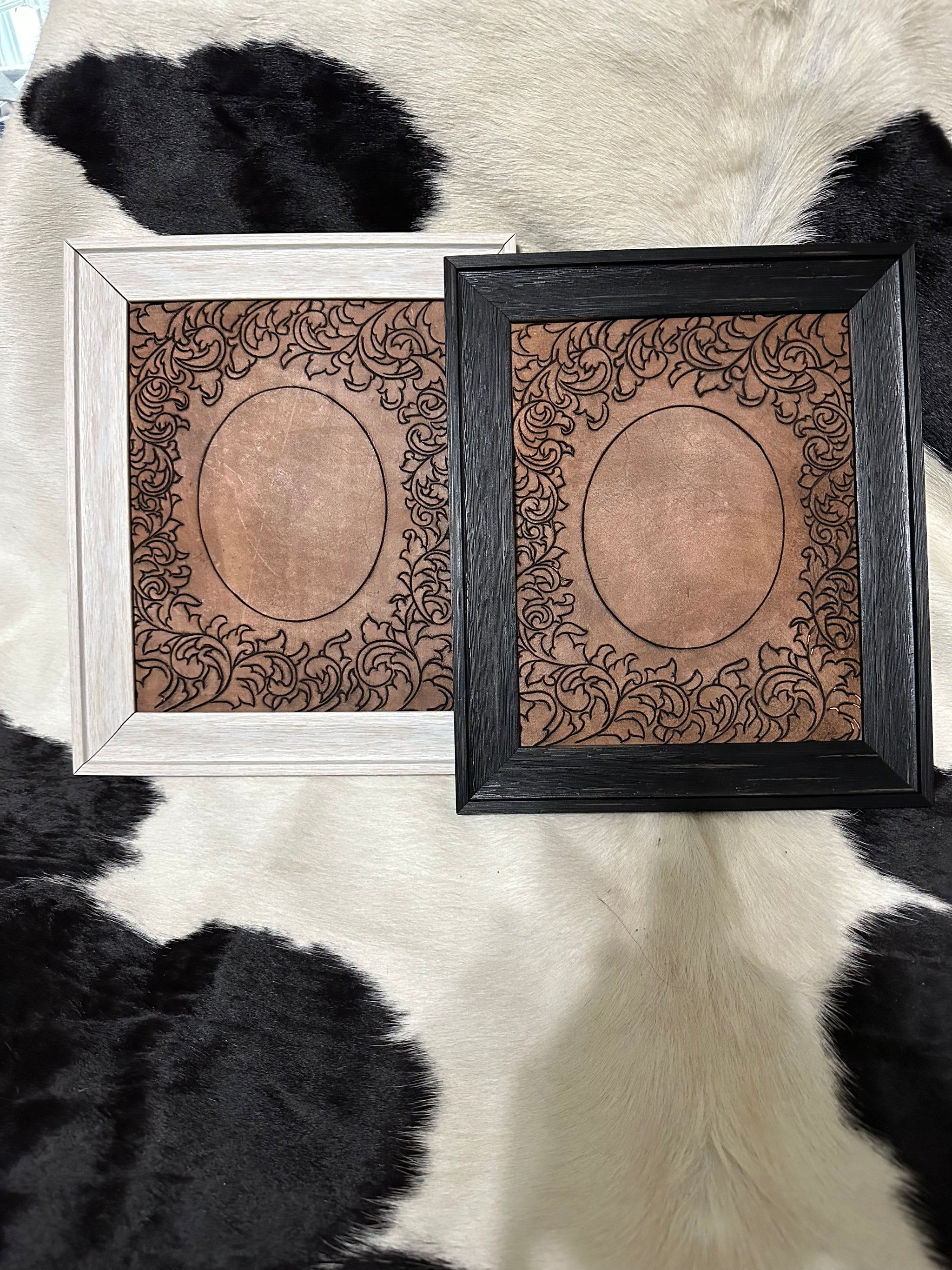 Tooled Leather Unity Ceremony Frame – A Western Wedding Co