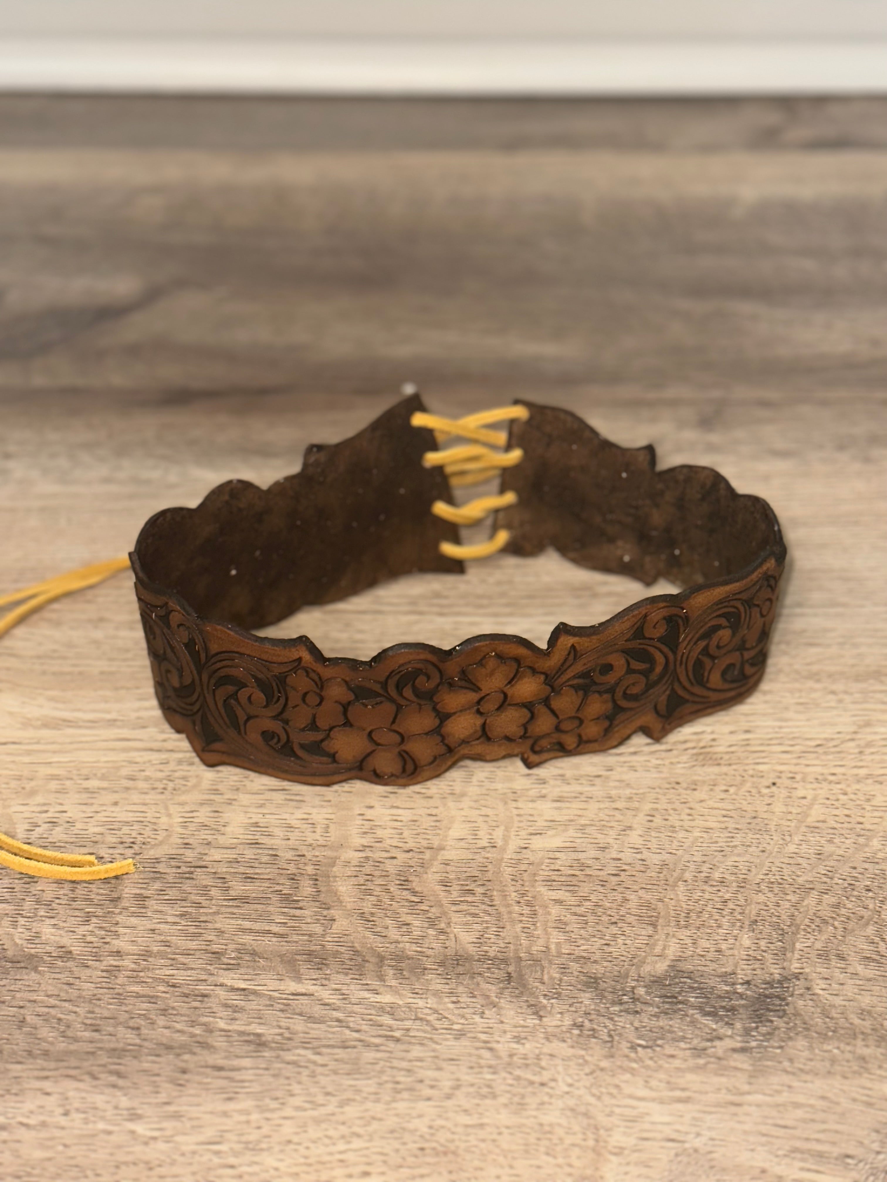Leather Tooled Wedding Garter – A Western Wedding Co